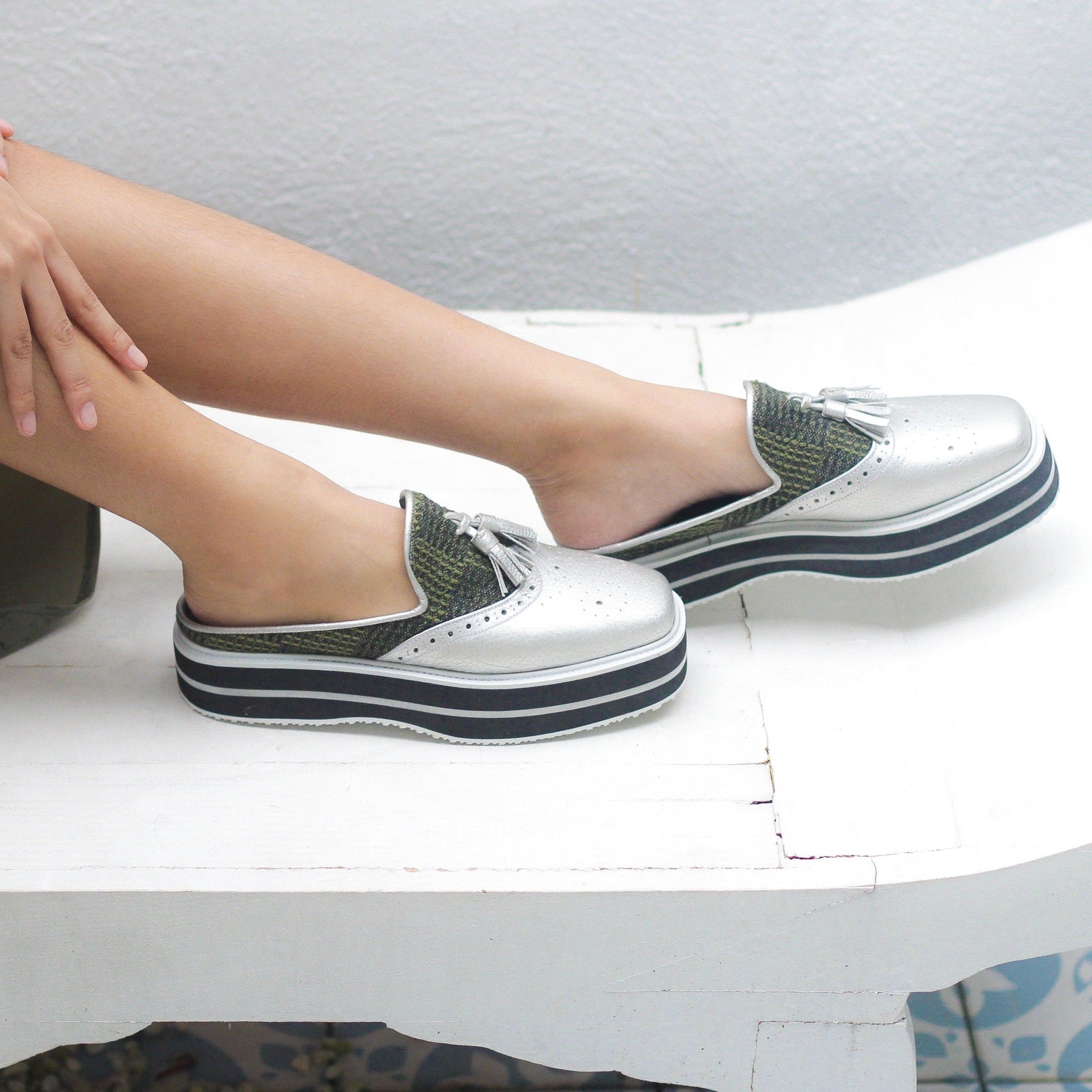 Trench Platformed Mules – Risqué Manufacturing